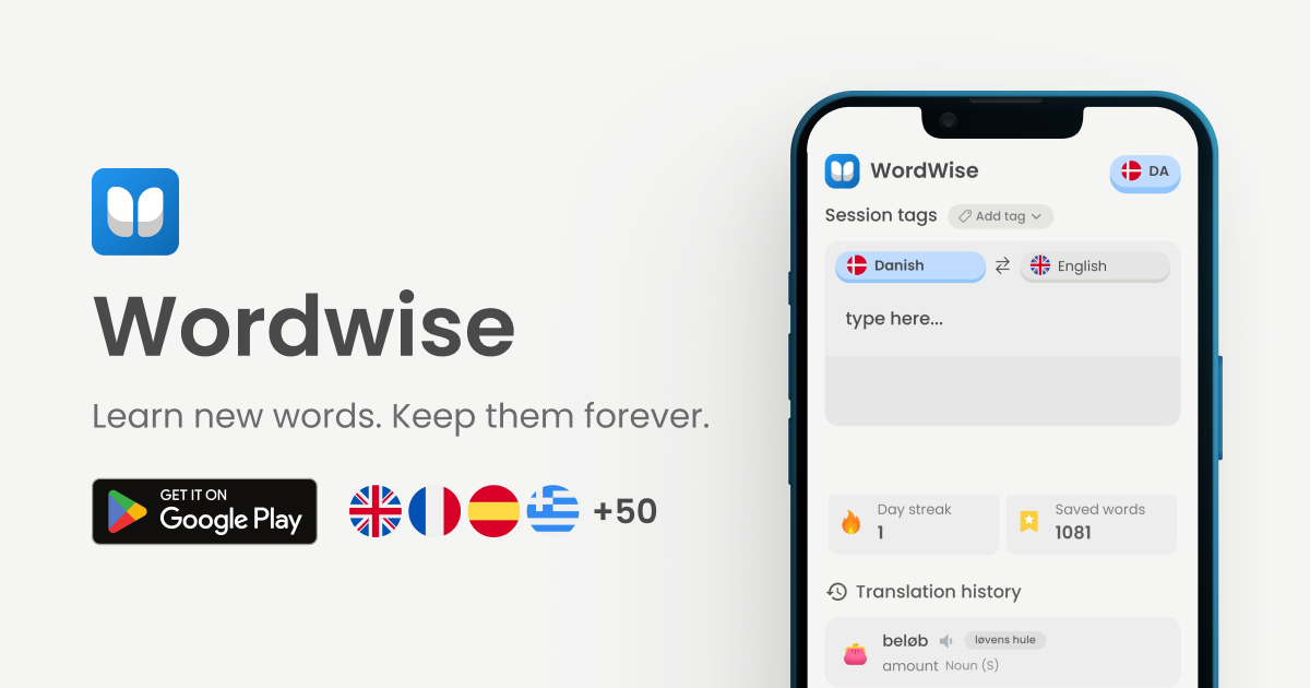 WordWise – Translate, Save & Practice Vocabulary | Language Learning App